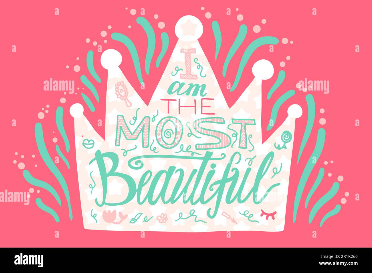 Colorful Drawn Crown with Bright Fireworks Banner. Luxury Monarch or ...