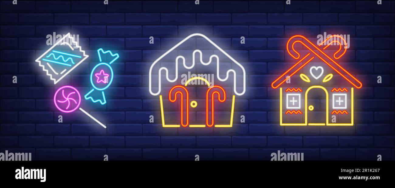 Gingerbread houses illustration hi-res stock photography and images - Alamy