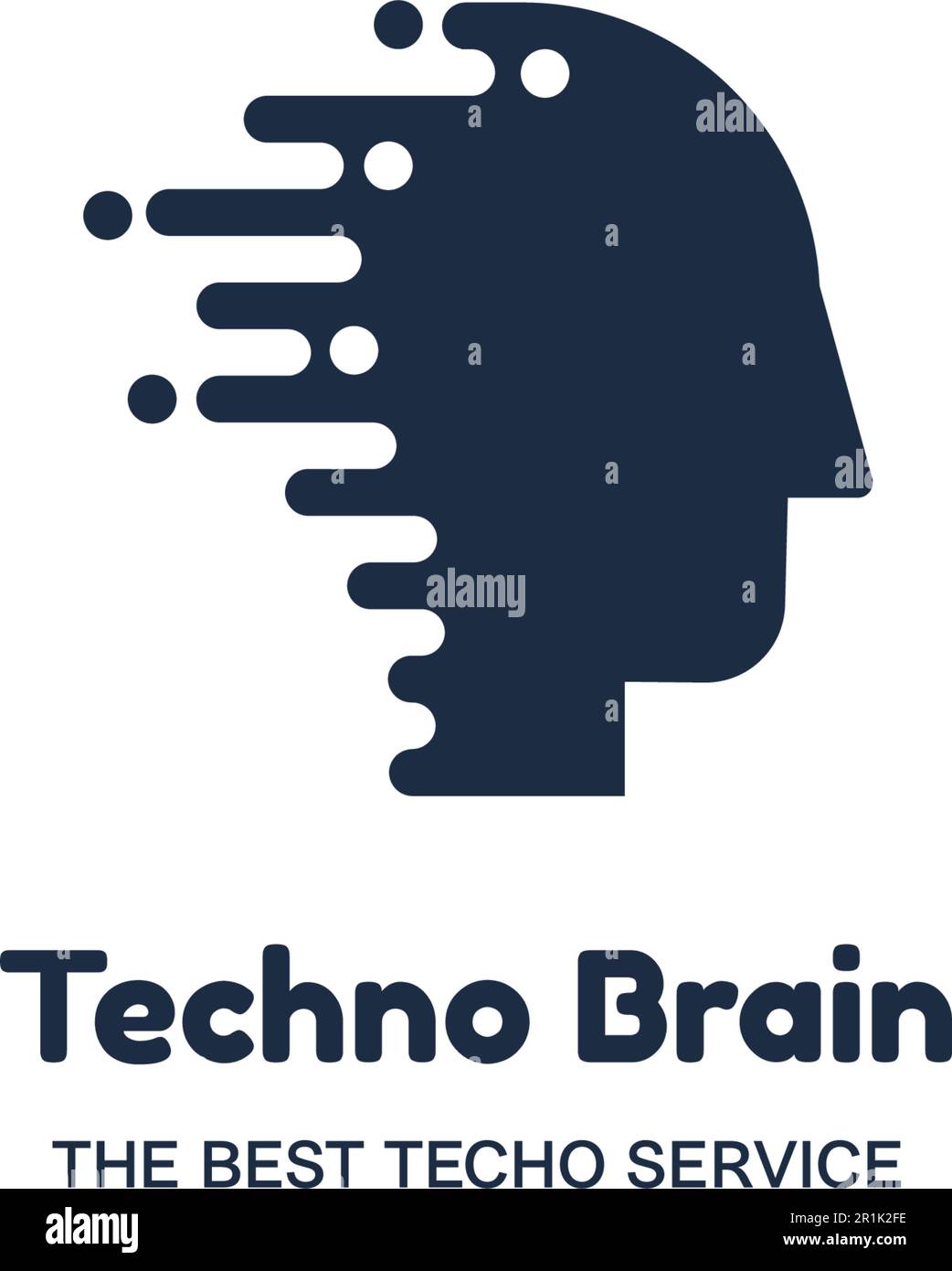 Human Head and Chip Techno Brain Multimedia Logo. People Computer ...