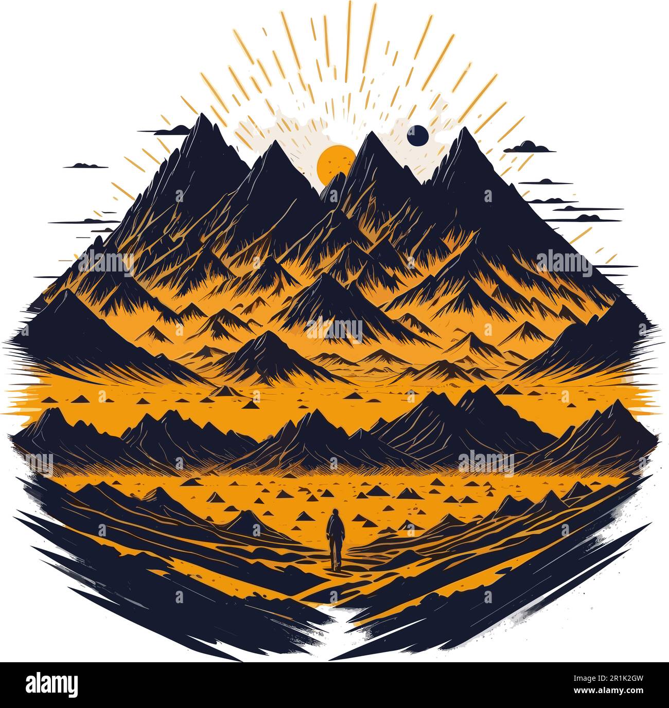 Mountaineering vector vectors hi-res stock photography and images - Alamy