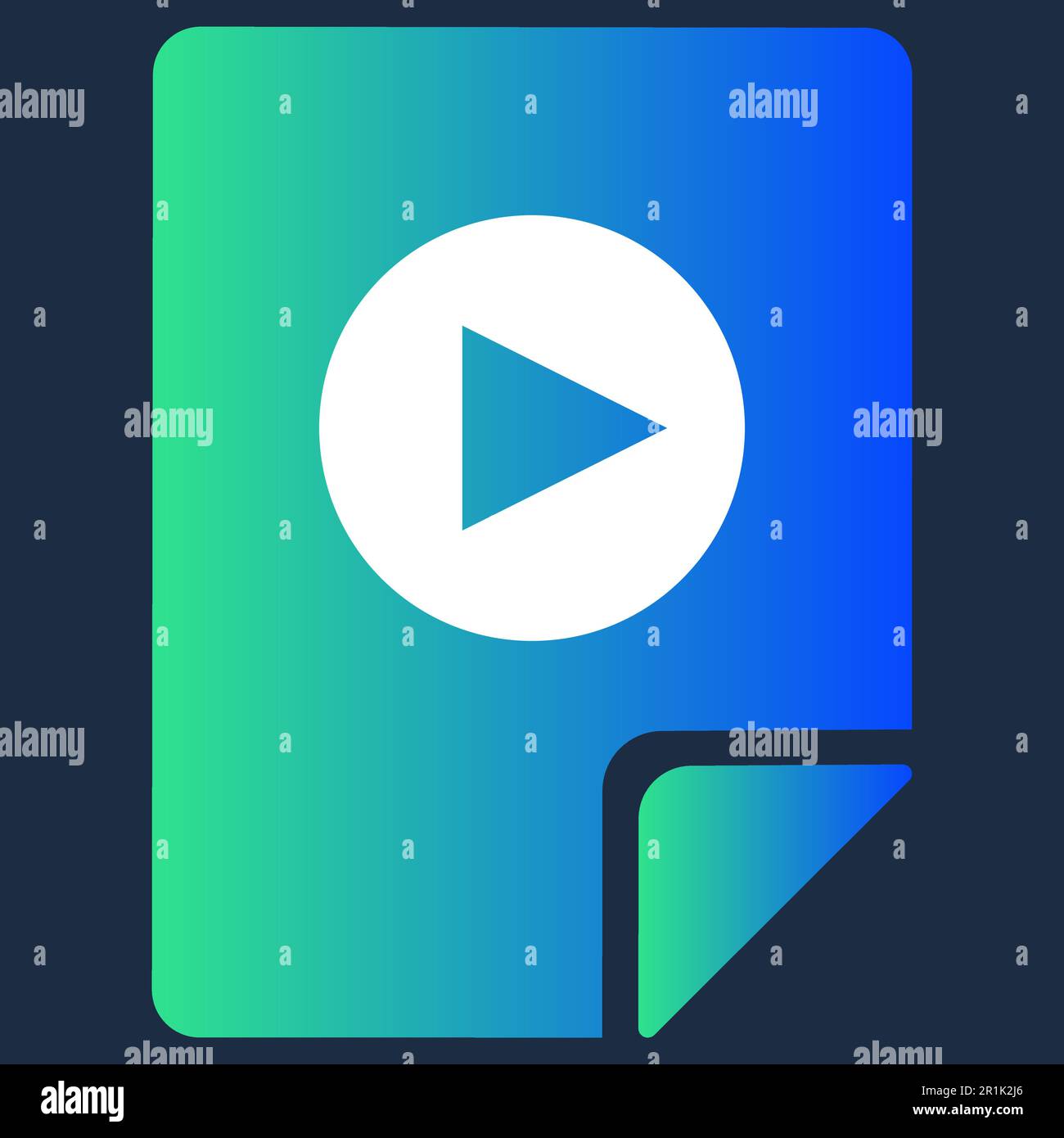 Design Audio Multimedia Video File Format Icon. Play Pushbutton Symbol ...
