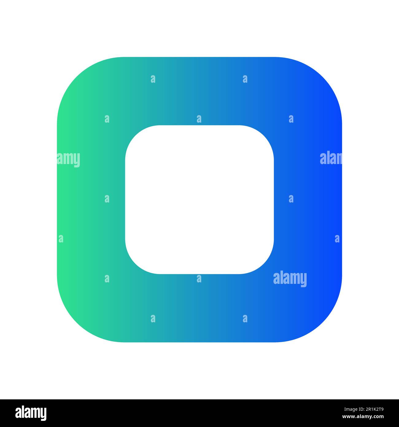 Design Media Record Player Pushbutton Stop Icon. Colorful Interface Square with Rounded Corners ...