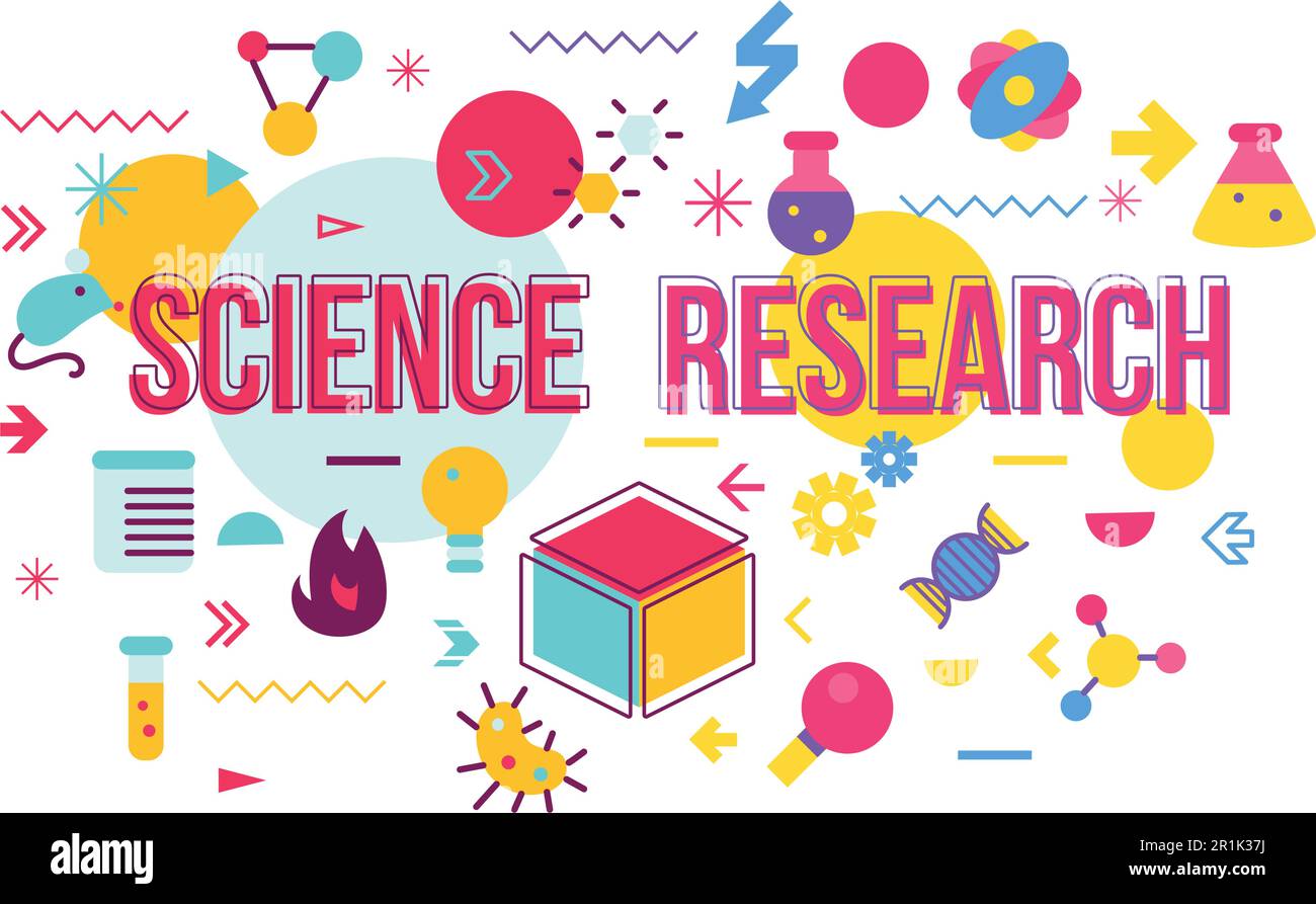 Science experiment word concept banner design. Biochemistry research ...