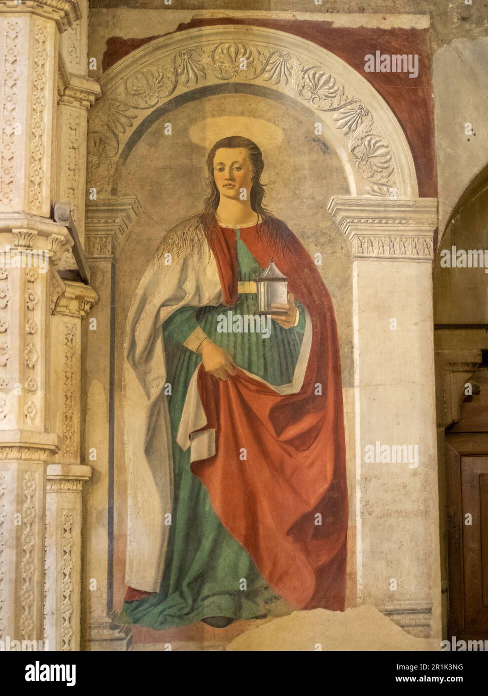 Mary Magdalene by Piero della Francesca, Arezzo Cathedral Stock Photo ...