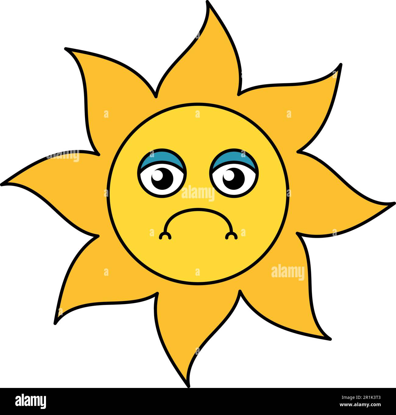 Face sun hand drawn clipart Stock Vector Images - Alamy
