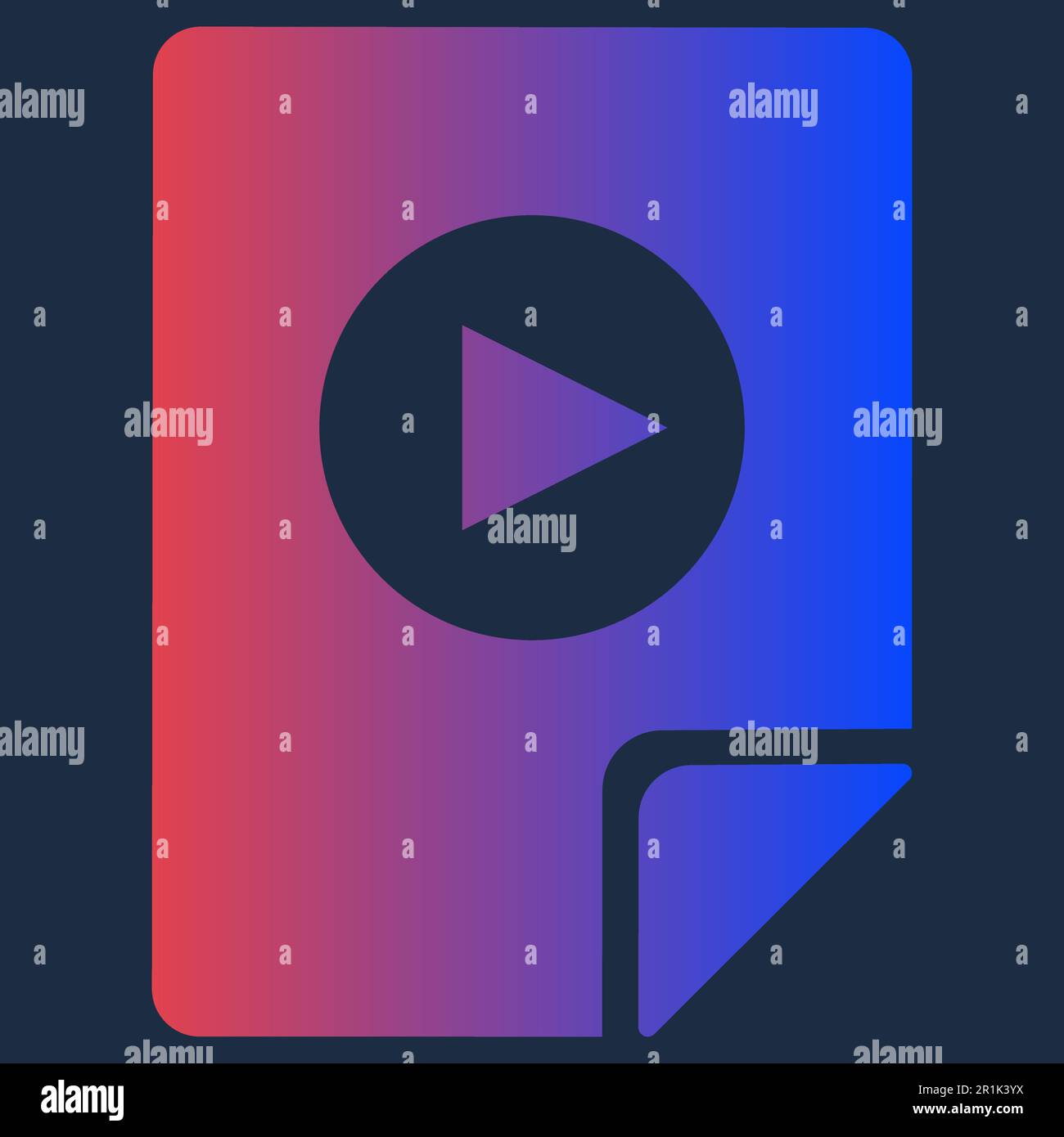 Design Audio Multimedia Video File Format Icon. Play Pushbutton Symbol ...