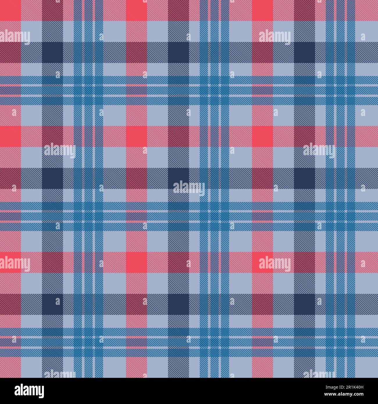 Tattersall material color seamless vector pattern. Flannel fabric ...