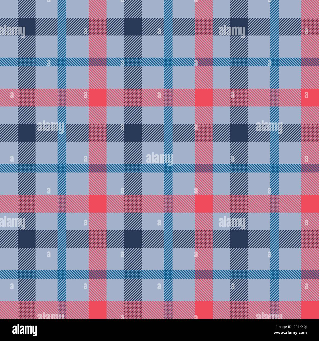 Tattersall material color seamless vector pattern. Flannel fabric ...