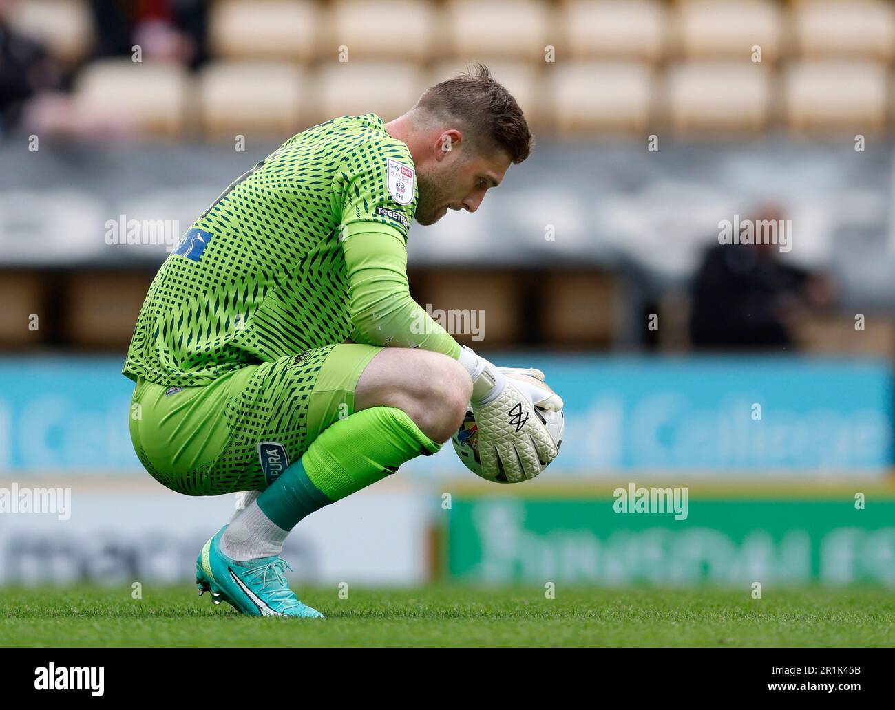 Carlisle United goalkeeper Tomas Holy reacts after conceding their side ...