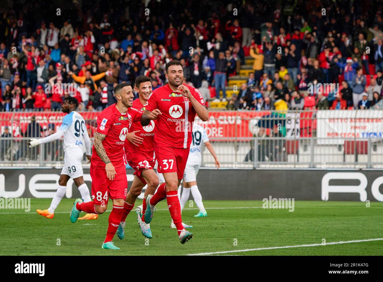 Monza, Italy. 14th May, 2023. Andrea Petagna (#37 AC Monza) goal ...