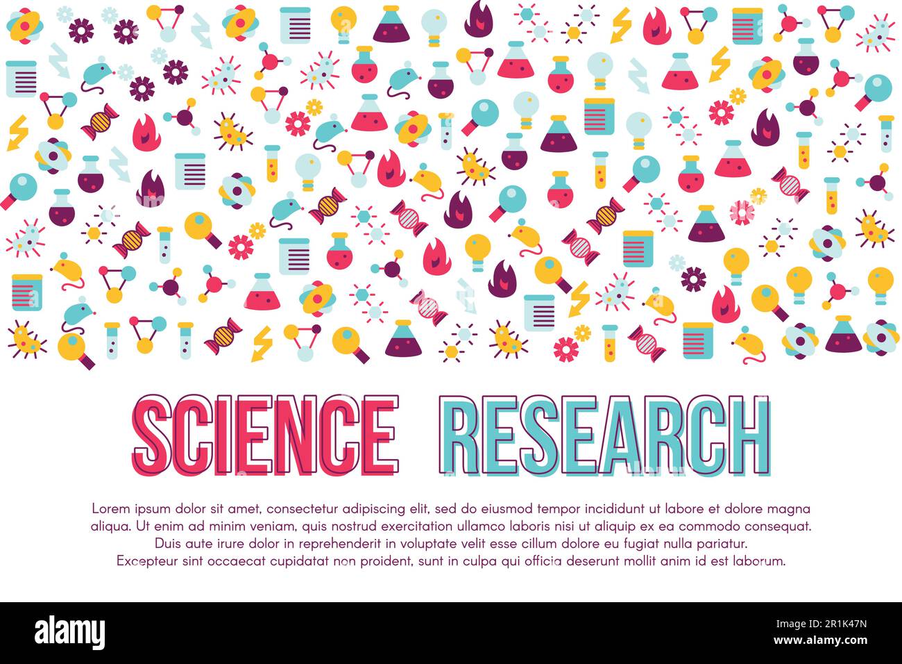 Biology research flat banner vector template. Scientific diagnostic ...