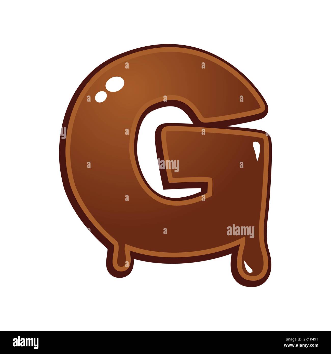 Chocolate melt font type letter G Stock Vector Image & Art - Alamy