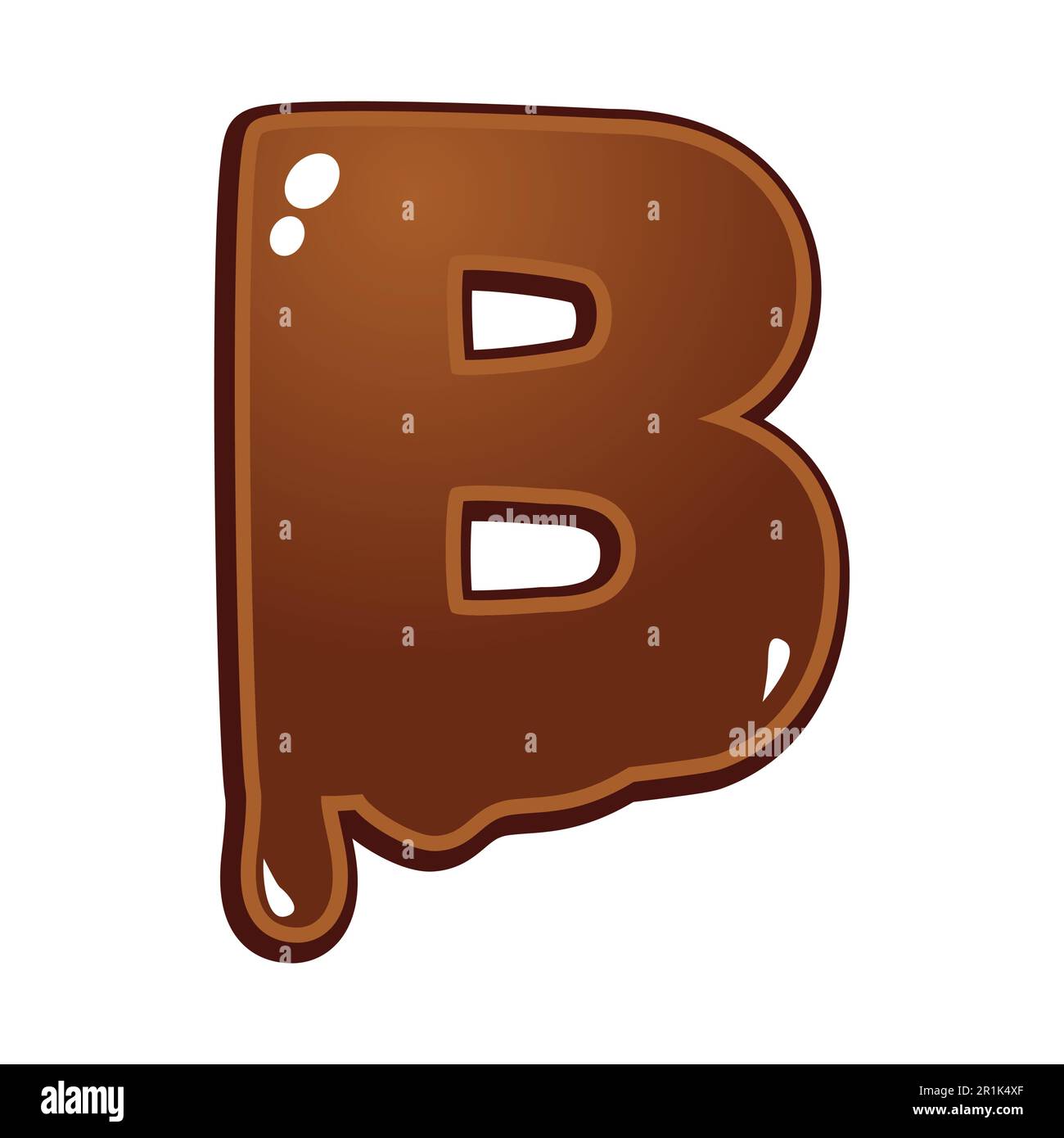Chocolate melt font type letter B Stock Vector Image & Art - Alamy