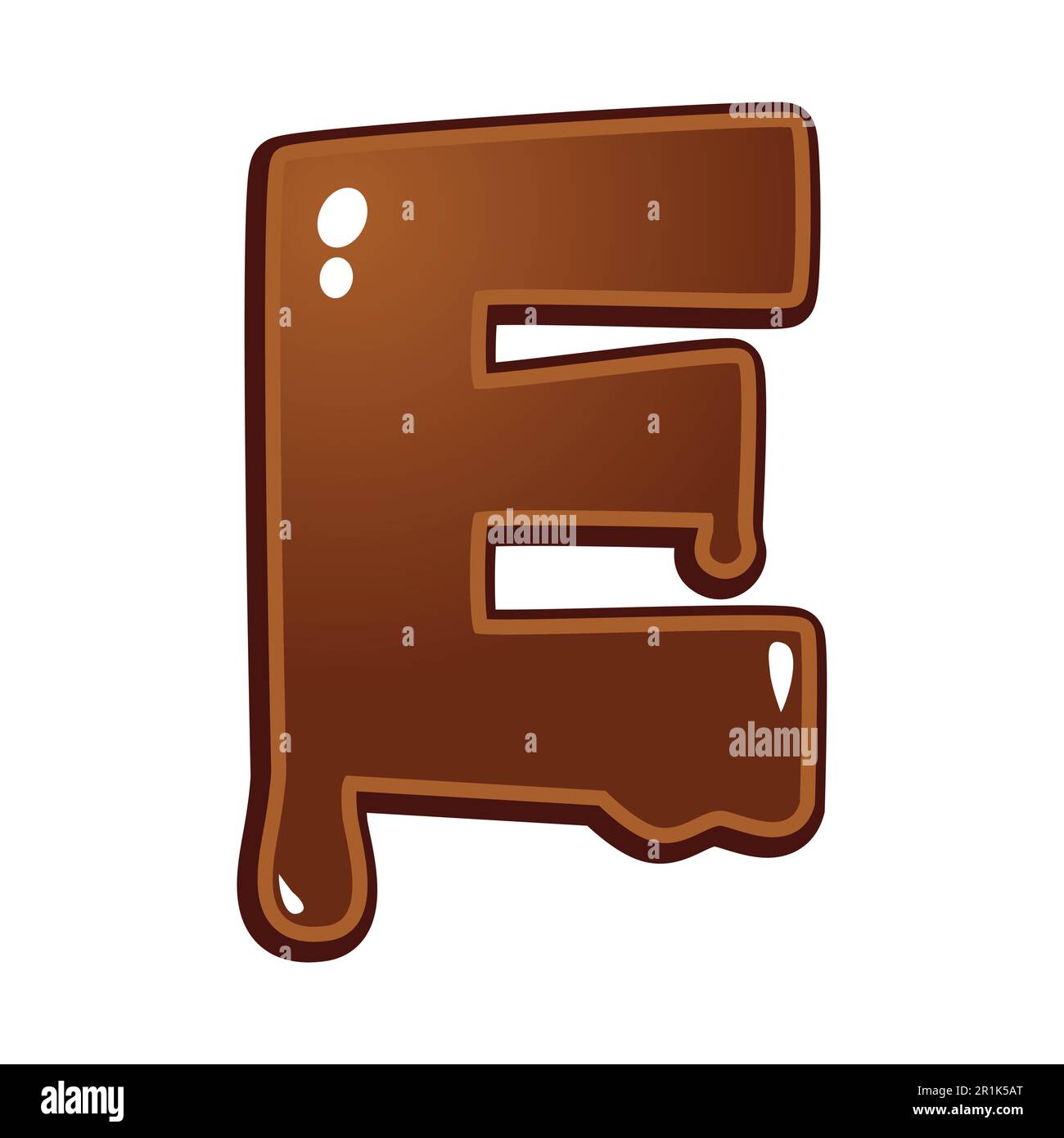 Chocolate melt font type letter E Stock Vector Image & Art - Alamy
