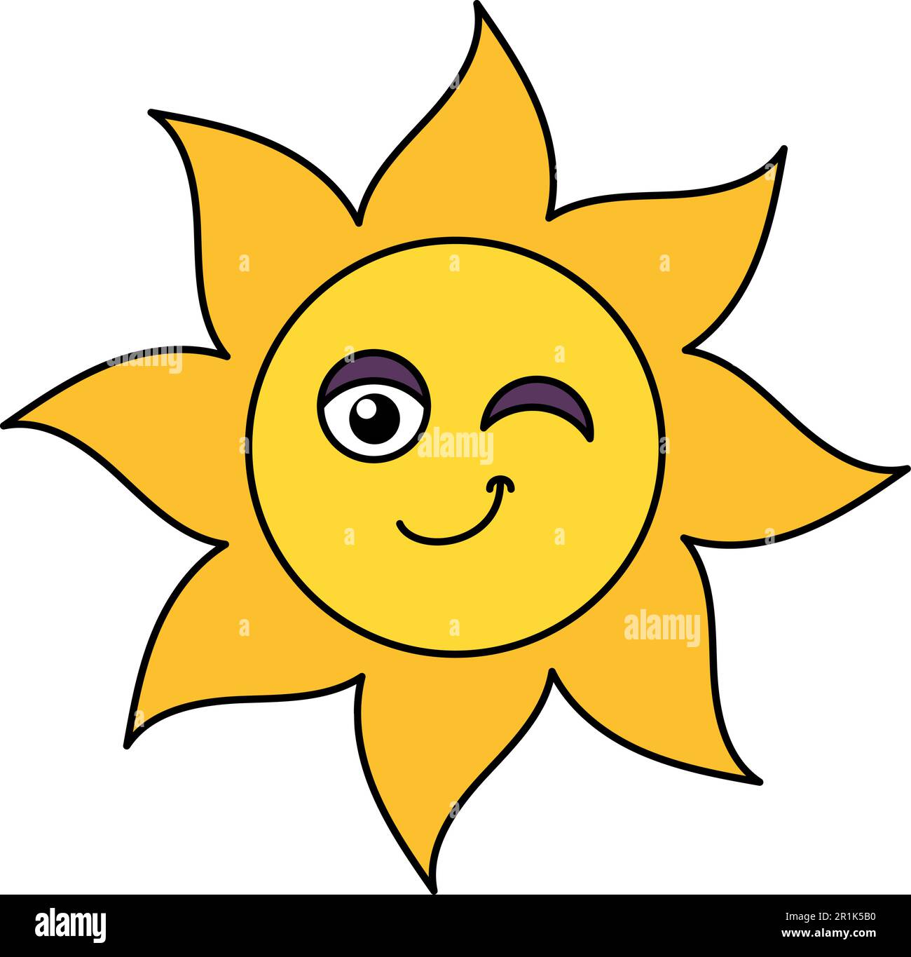Face sun hand drawn clipart Stock Vector Images - Alamy
