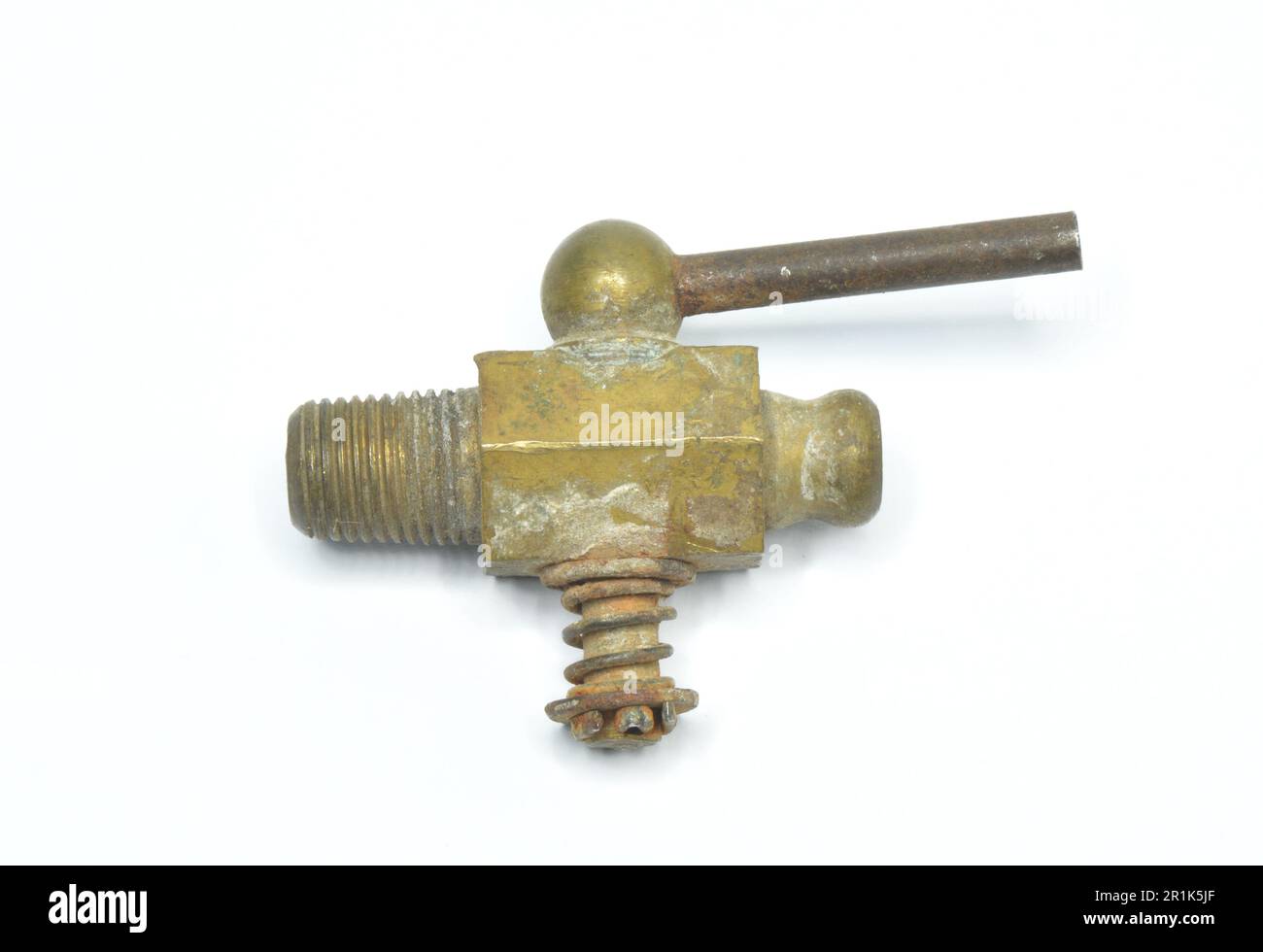 Vintage water valve isolated on white background Stock Photo - Alamy