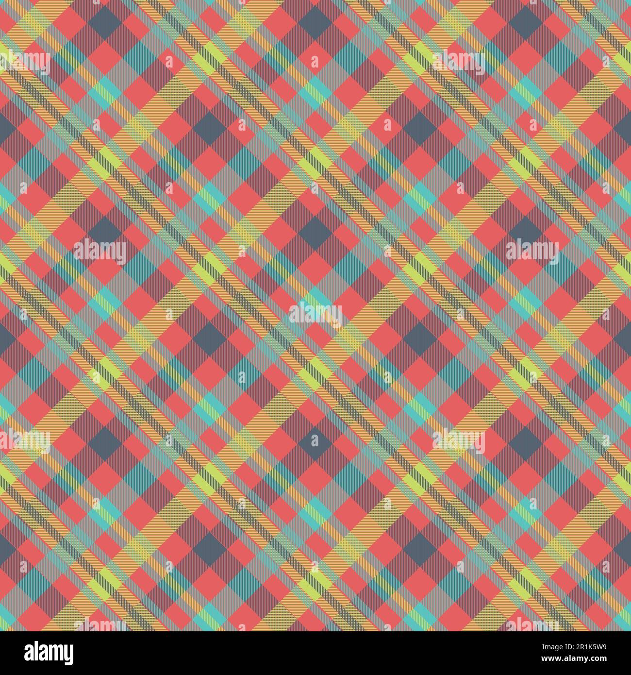 Tartan multicolor seamless vector pattern. Flannel fabric texture ...