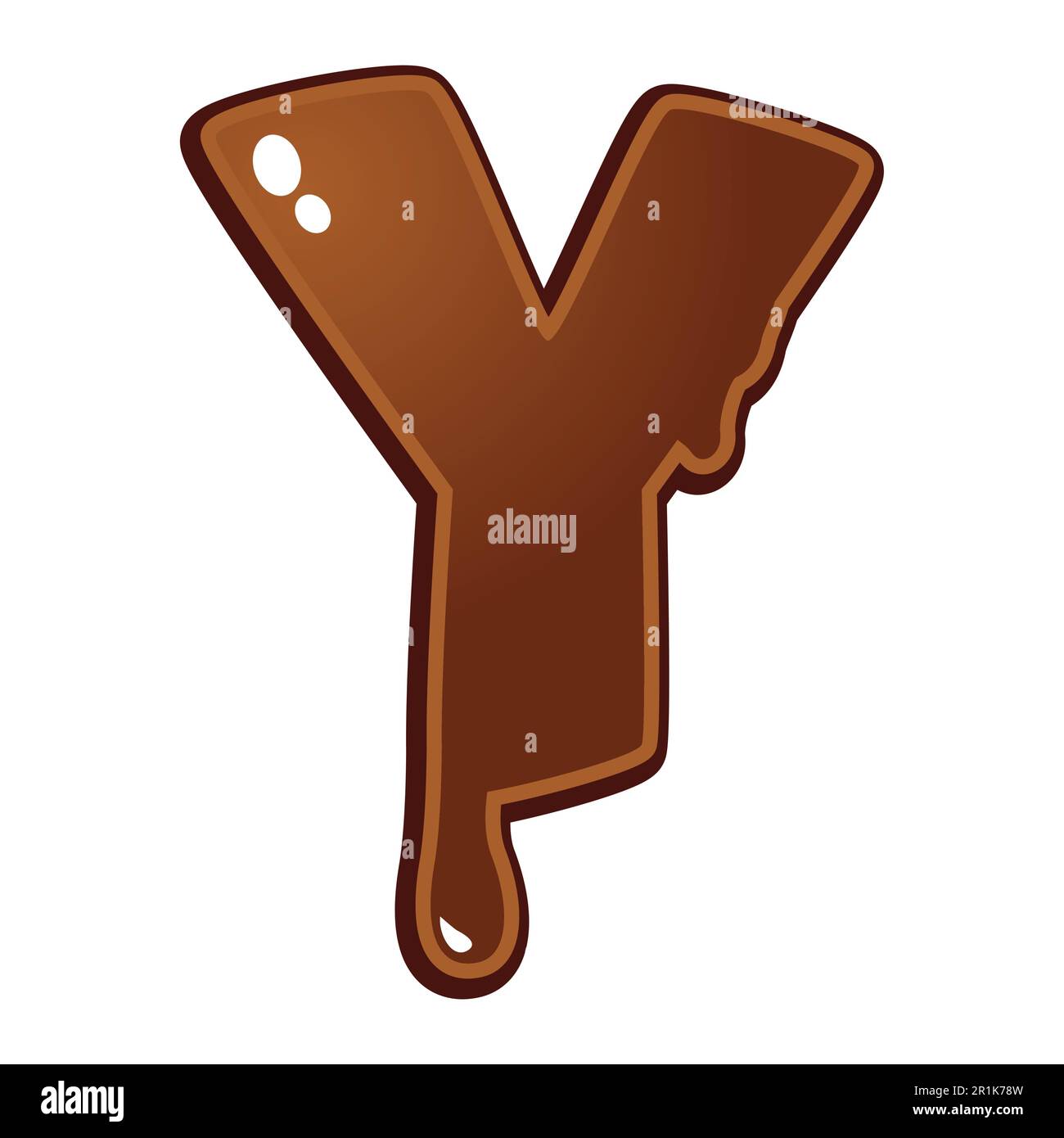 Chocolate melt font type letter Y Stock Vector Image & Art - Alamy