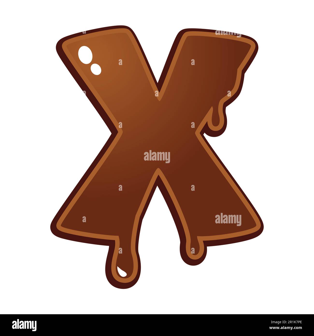 Chocolate melt font type letter X Stock Vector Image & Art - Alamy