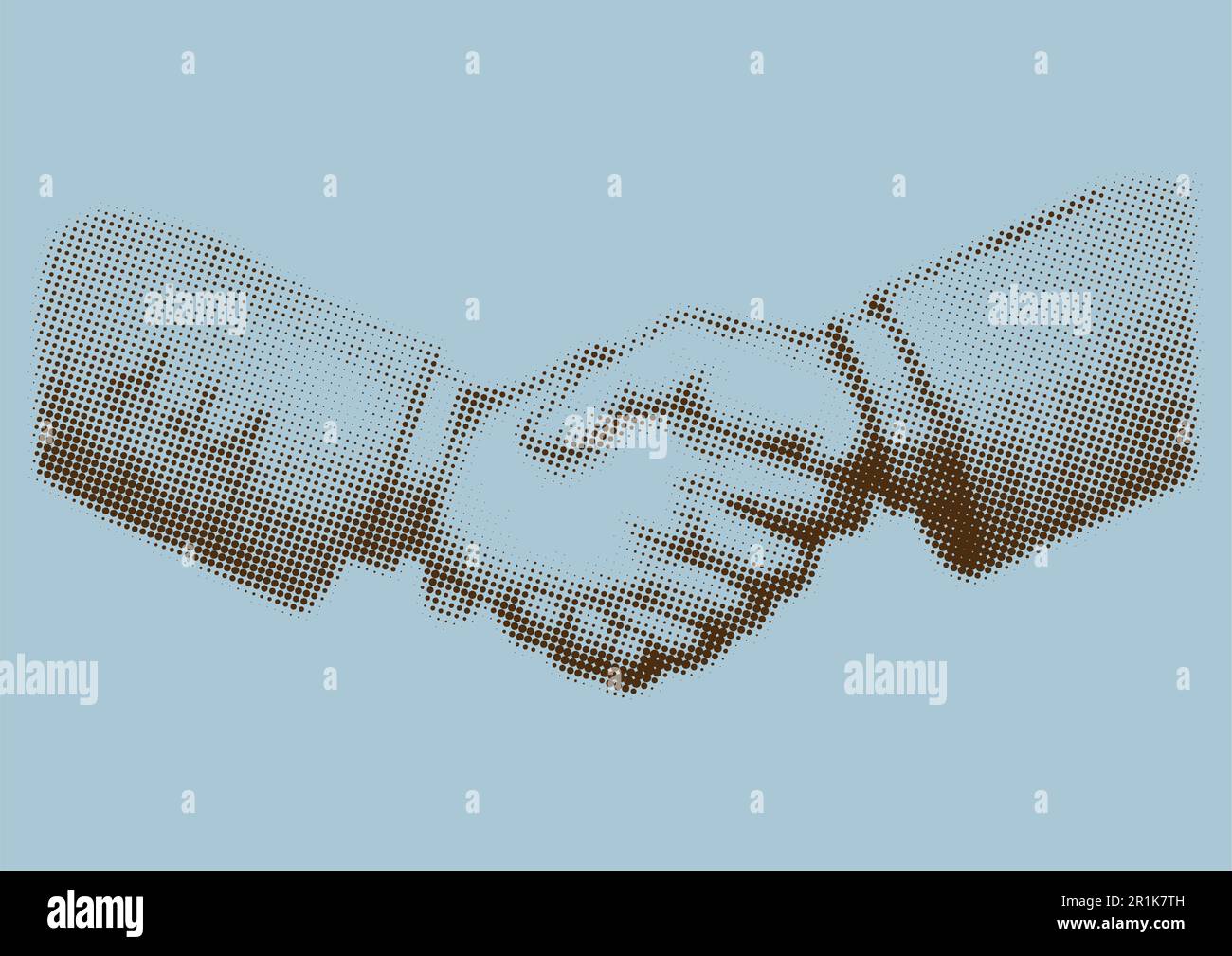 Illustration of shaking hands in halftone effect Stock Vector Image ...