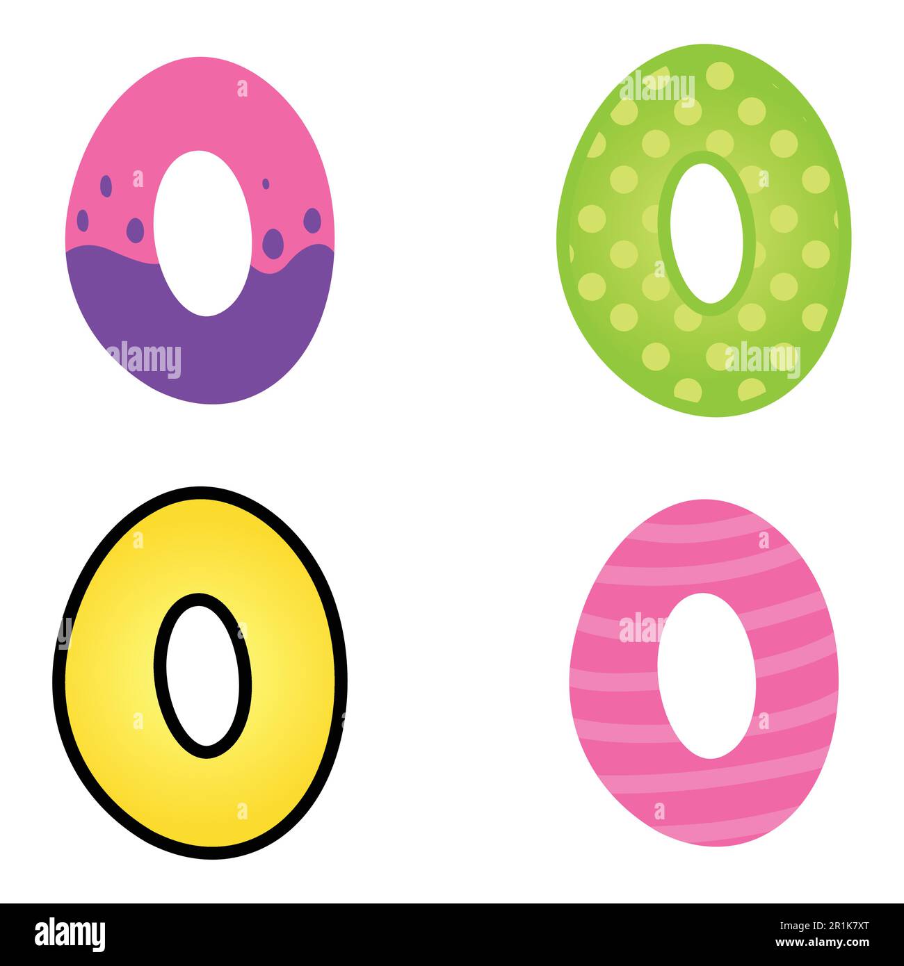 Colorful cartoon font type letter O Stock Vector Image & Art - Alamy