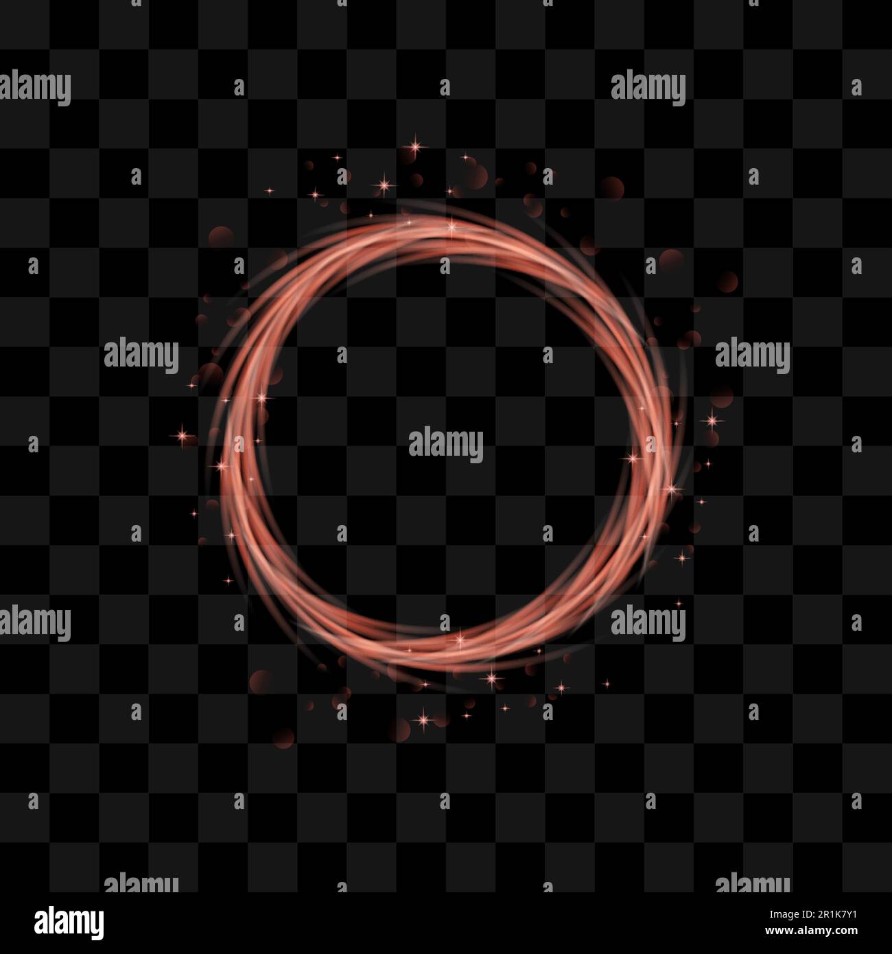 Vector Red Blurred Fire on Dark Background. Cartoon Flames. Bonfire ...