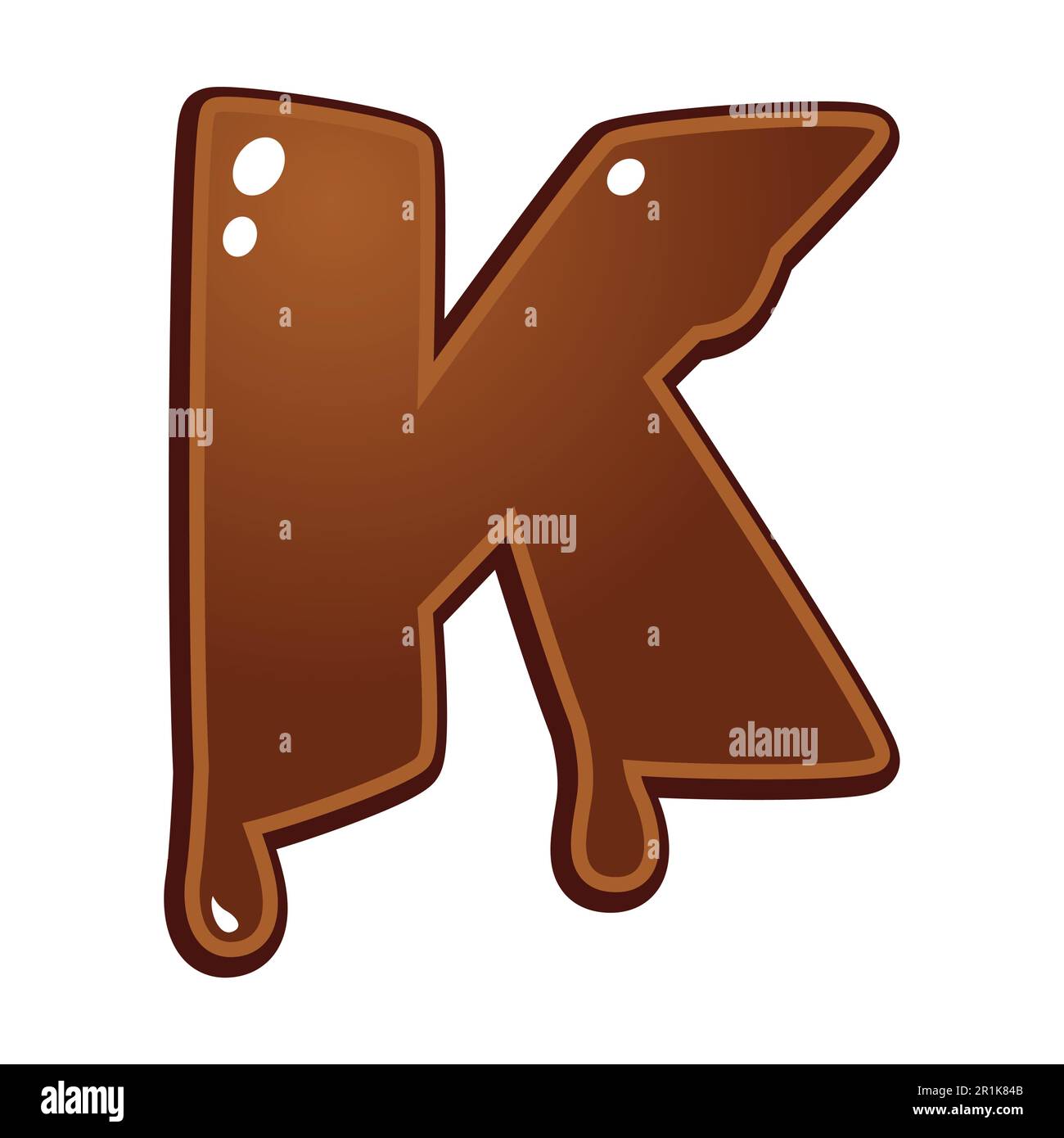 Chocolate melt font type letter K Stock Vector Image & Art - Alamy