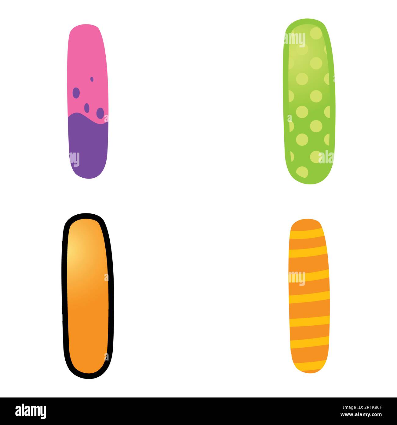 Colorful cartoon font type letter I Stock Vector Image & Art - Alamy