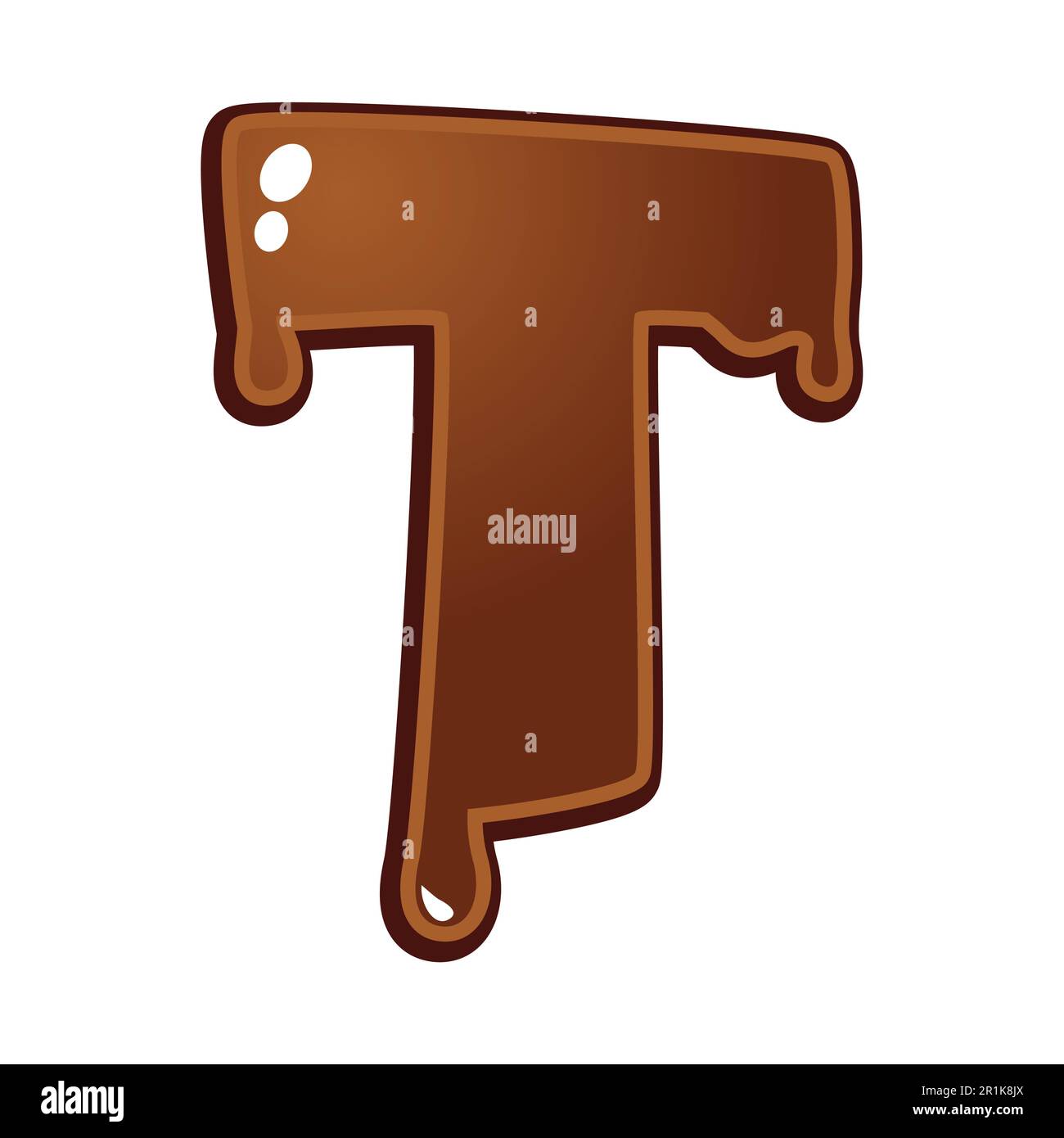 Chocolate melt font type letter T Stock Vector Image & Art - Alamy