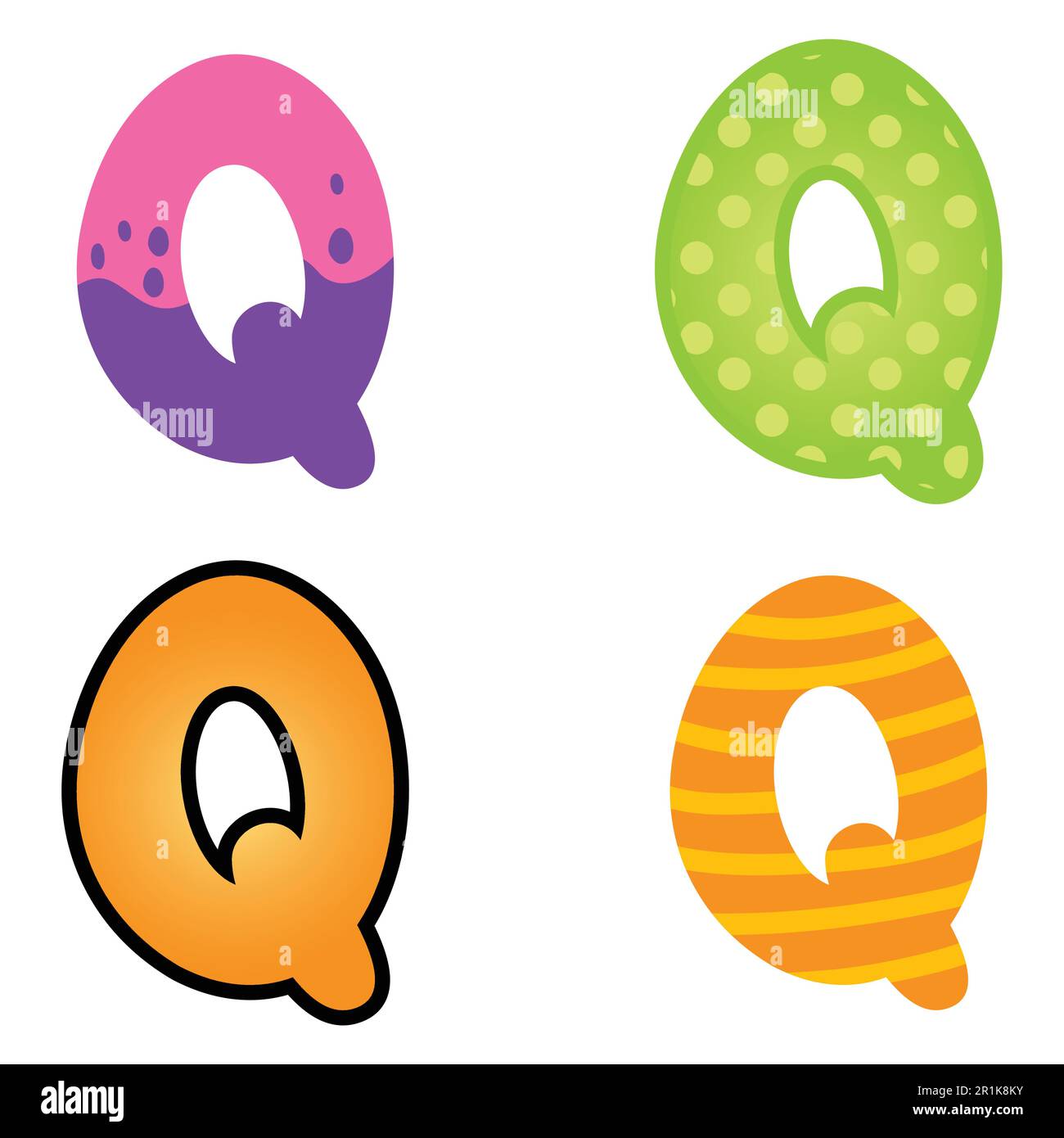 Cartoon letter q Cut Out Stock Images & Pictures - Alamy