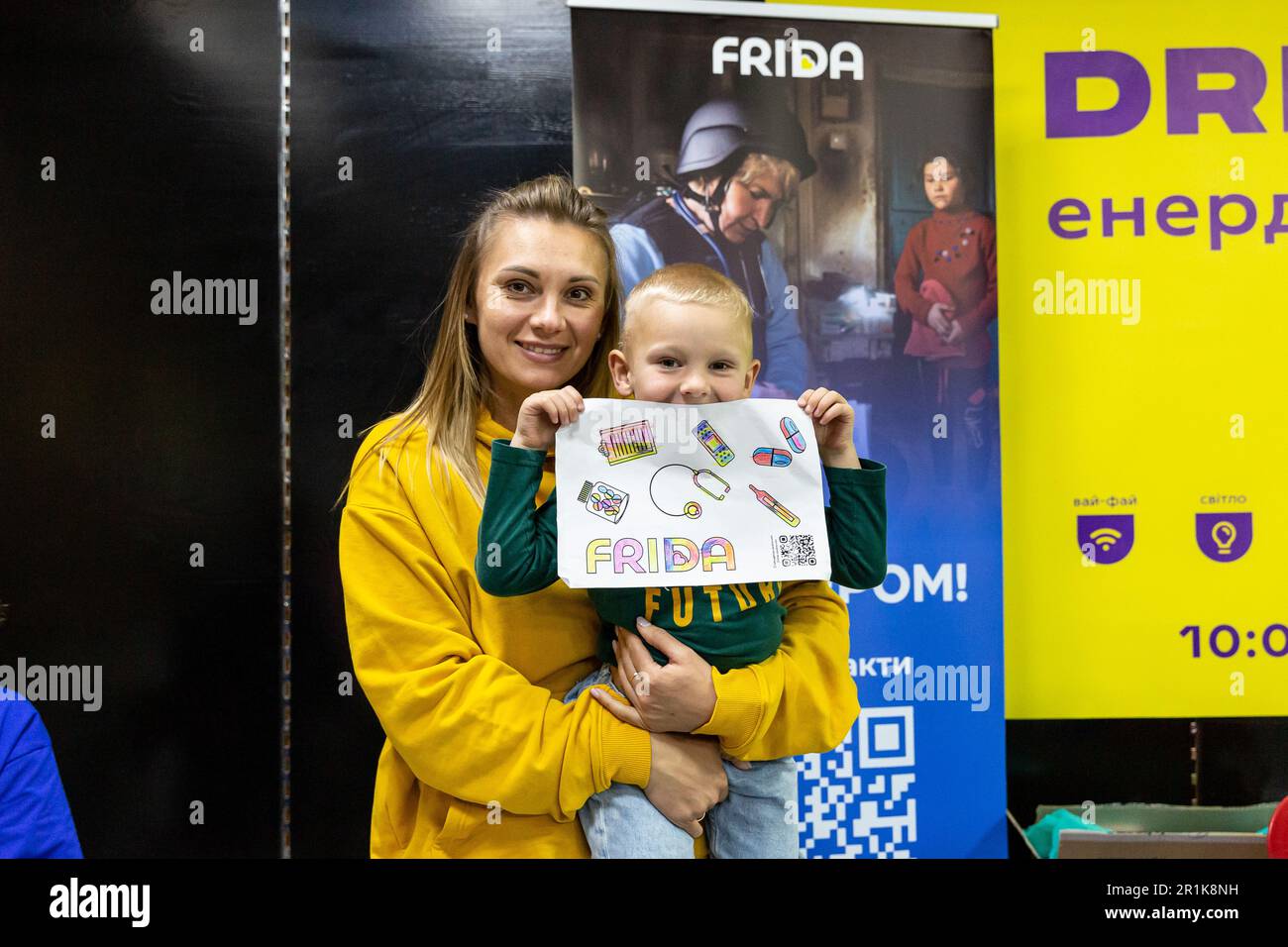 Kyiv, Ukraine. 14th May, 2023. Yulia and Boyko, FRIDA Ukraine patients ...