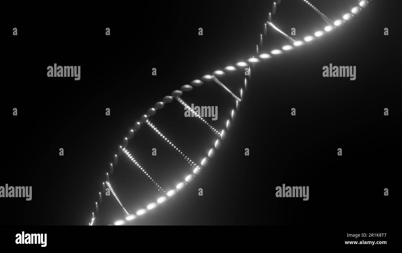 Structure of DNA on dark background. Illustration Stock Photo - Alamy