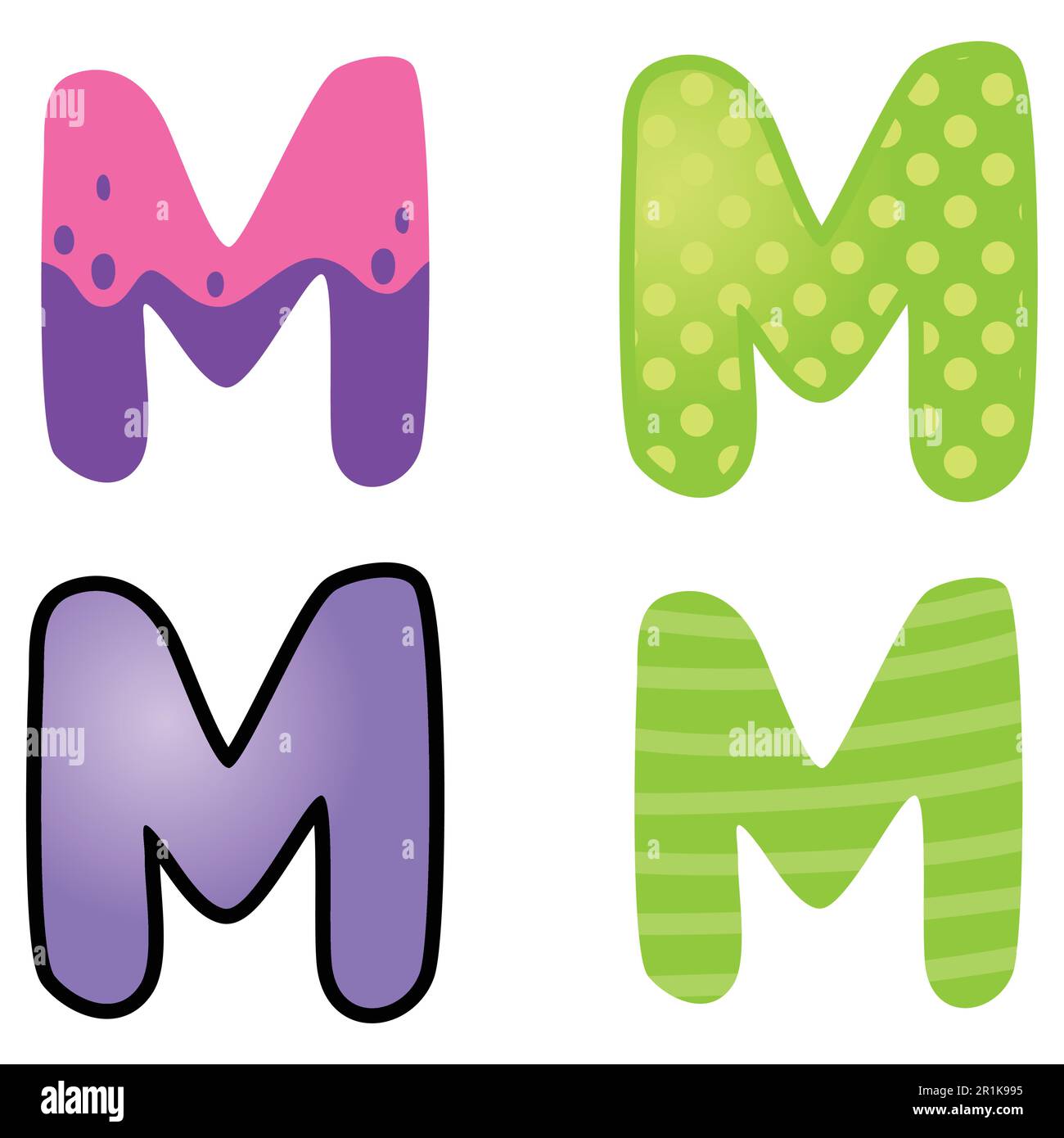 Colorful cartoon font type letter M Stock Vector Image & Art - Alamy