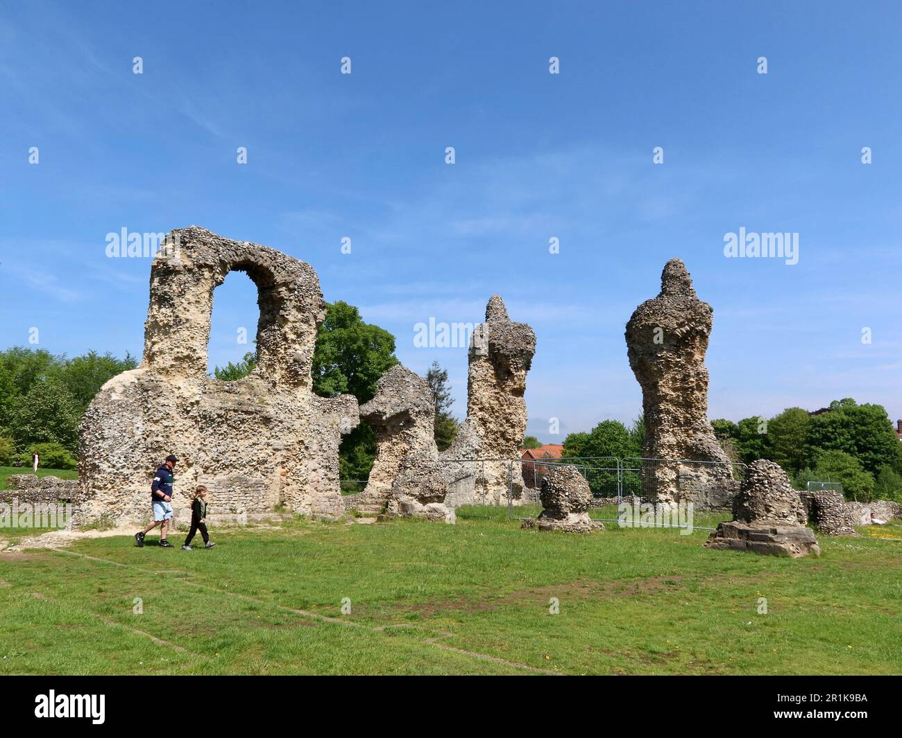 Bury St Edmunds, Suffolk, UK - 14 May 2023 : The Abbey ruins in Abbey ...