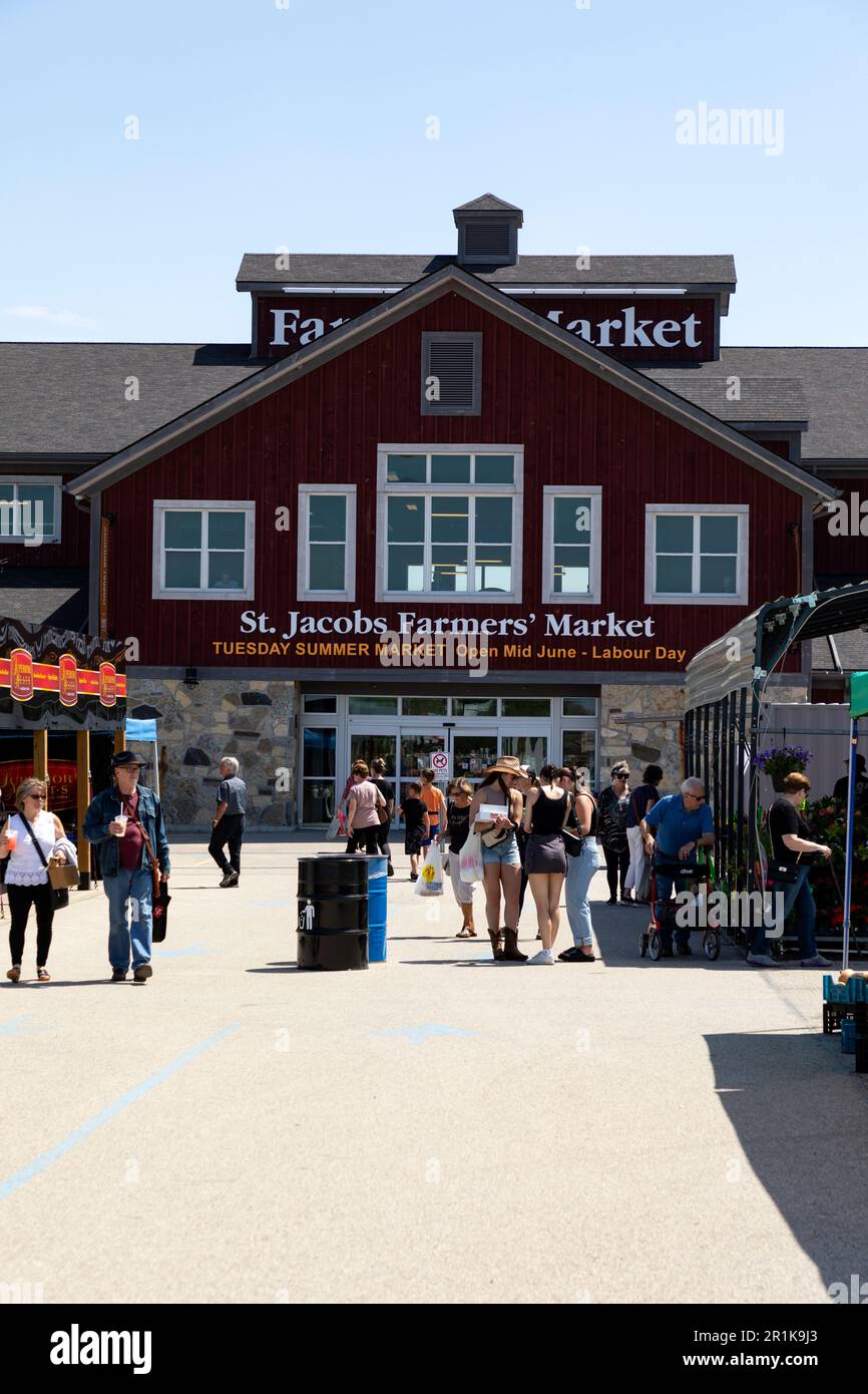 Sign and Market building at St. Jacob's Farmers Market. St. Jacob's ...