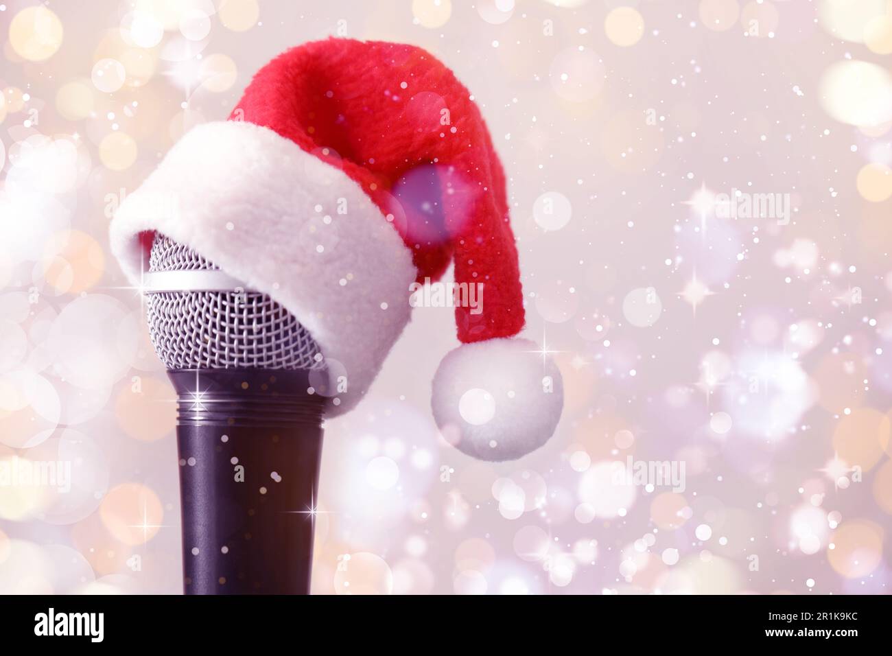 Christmas music concept. microphone hi-res stock photography and images ...