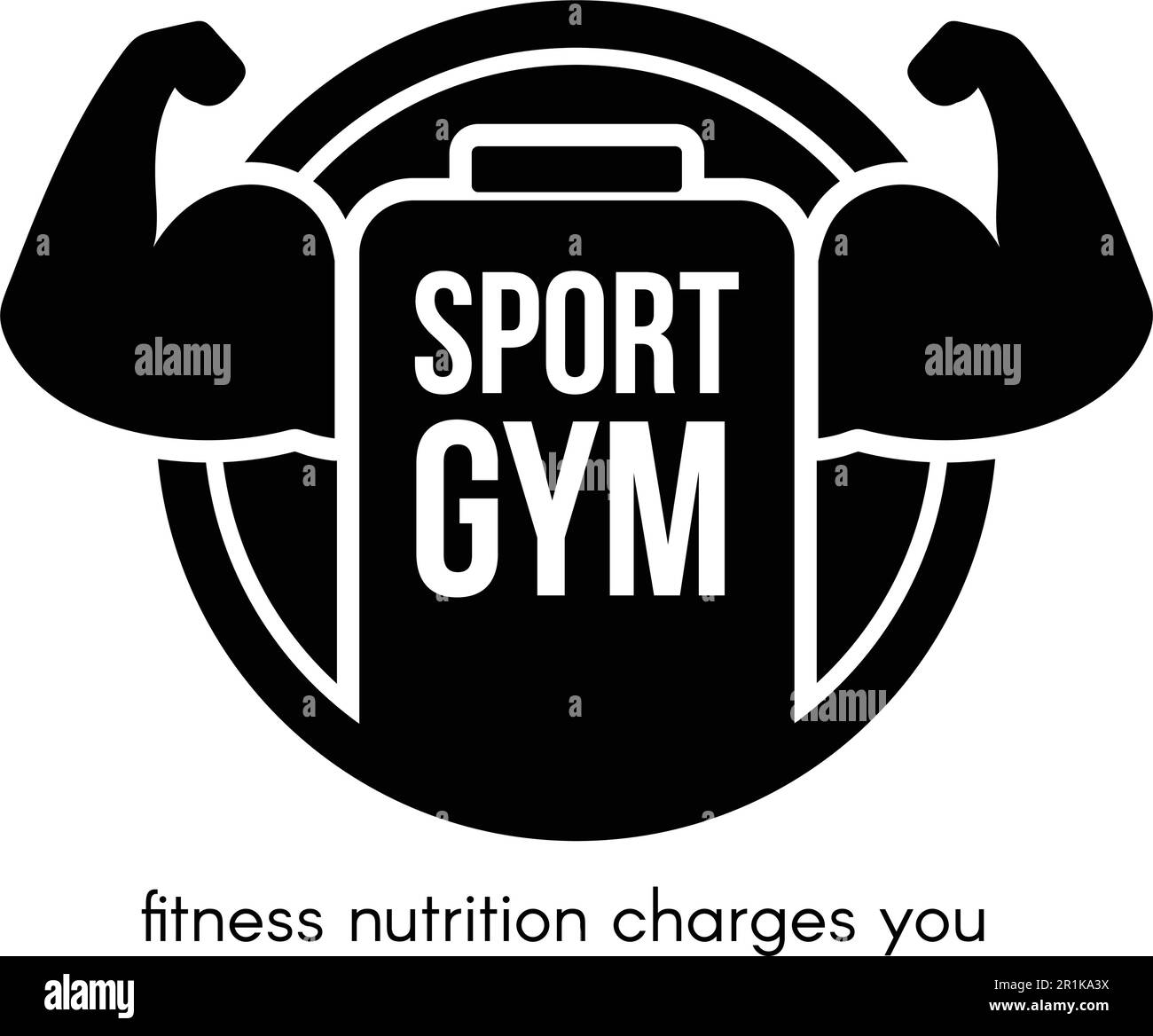 Sport gym vector logo design. Workout. Flat fitness center, healthy ...