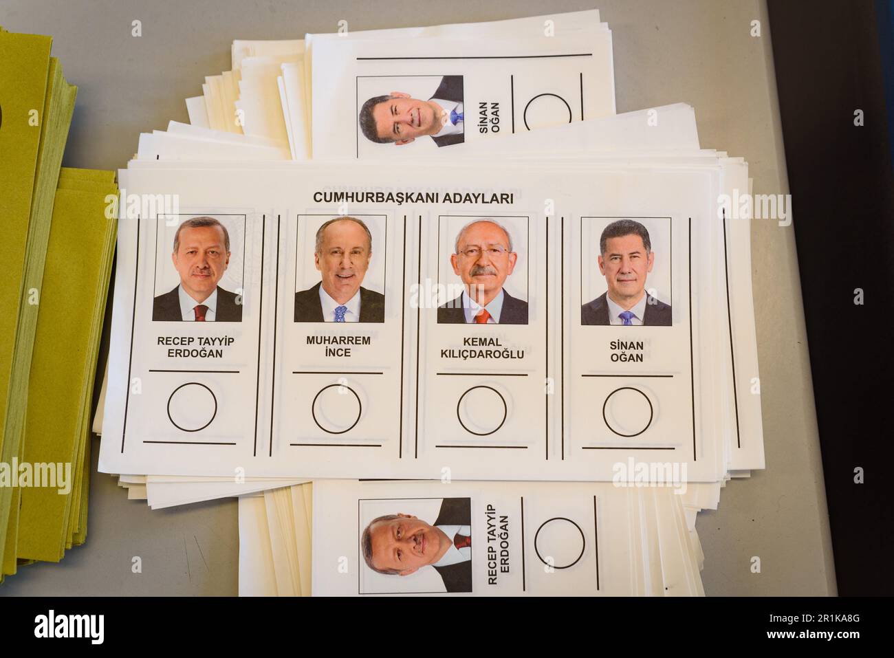 Istanbul, Turkey. 14th May, 2023. A voting card seen displayed on a ...