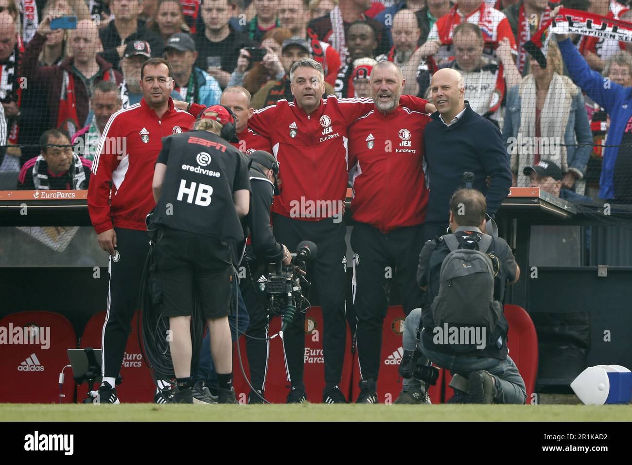 ROTTERDAM - (LR) Feyenoord goalkeeper trainer Khalid Benlahsen ...