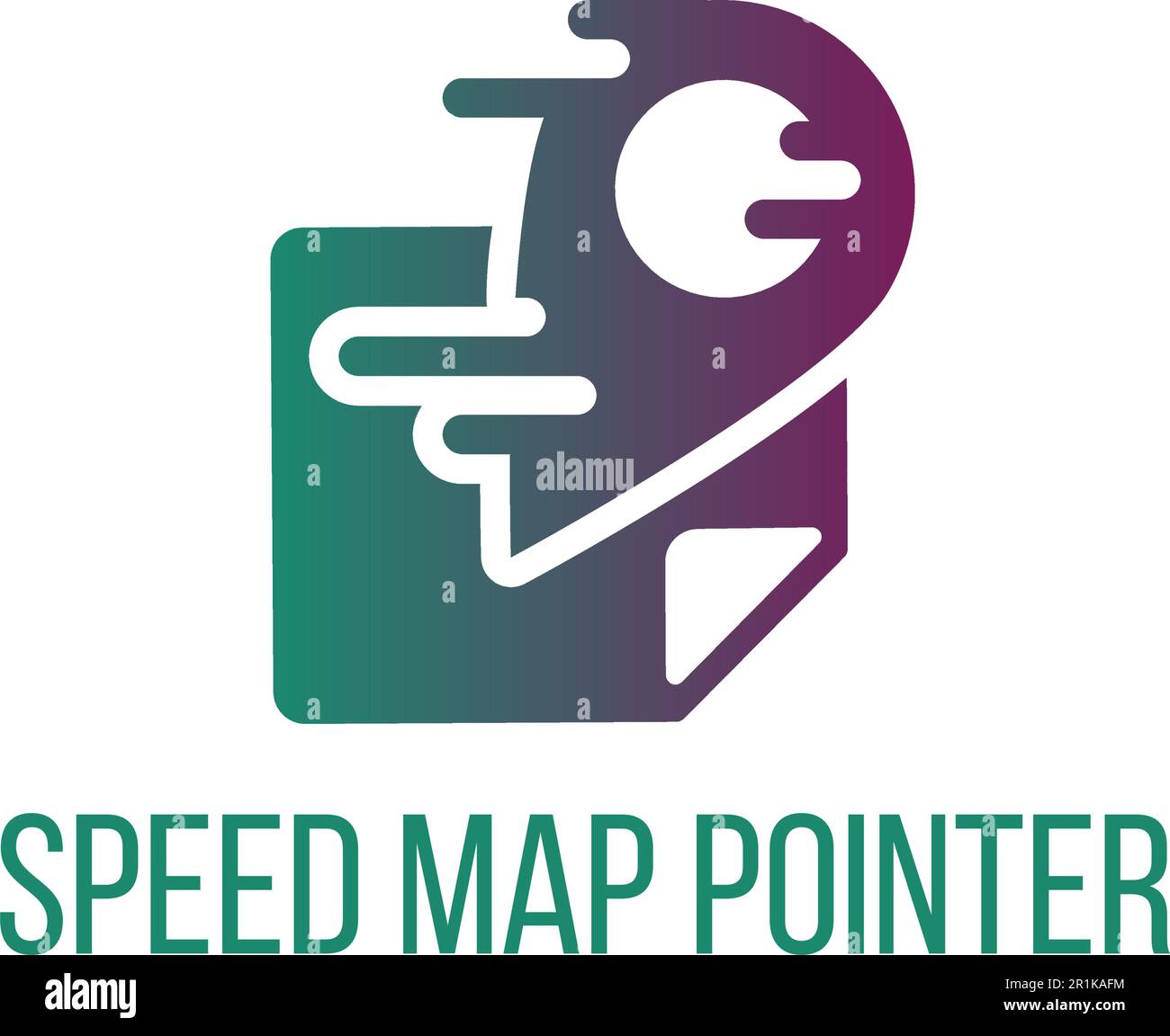 Speed map pointer lettering vector icon design. Flat GPS navigator ...
