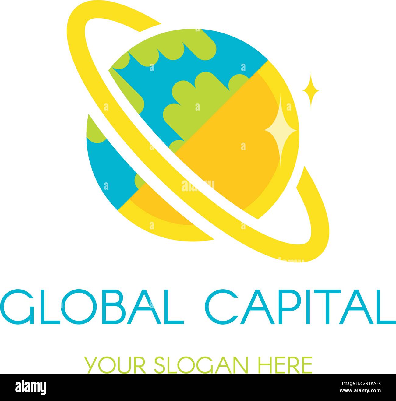 Earth globe vector logo design. Digital planet finance, banking company ...