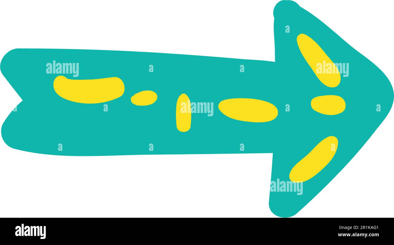 Arrow stylized color illustration. Direction, way, route cursor ...