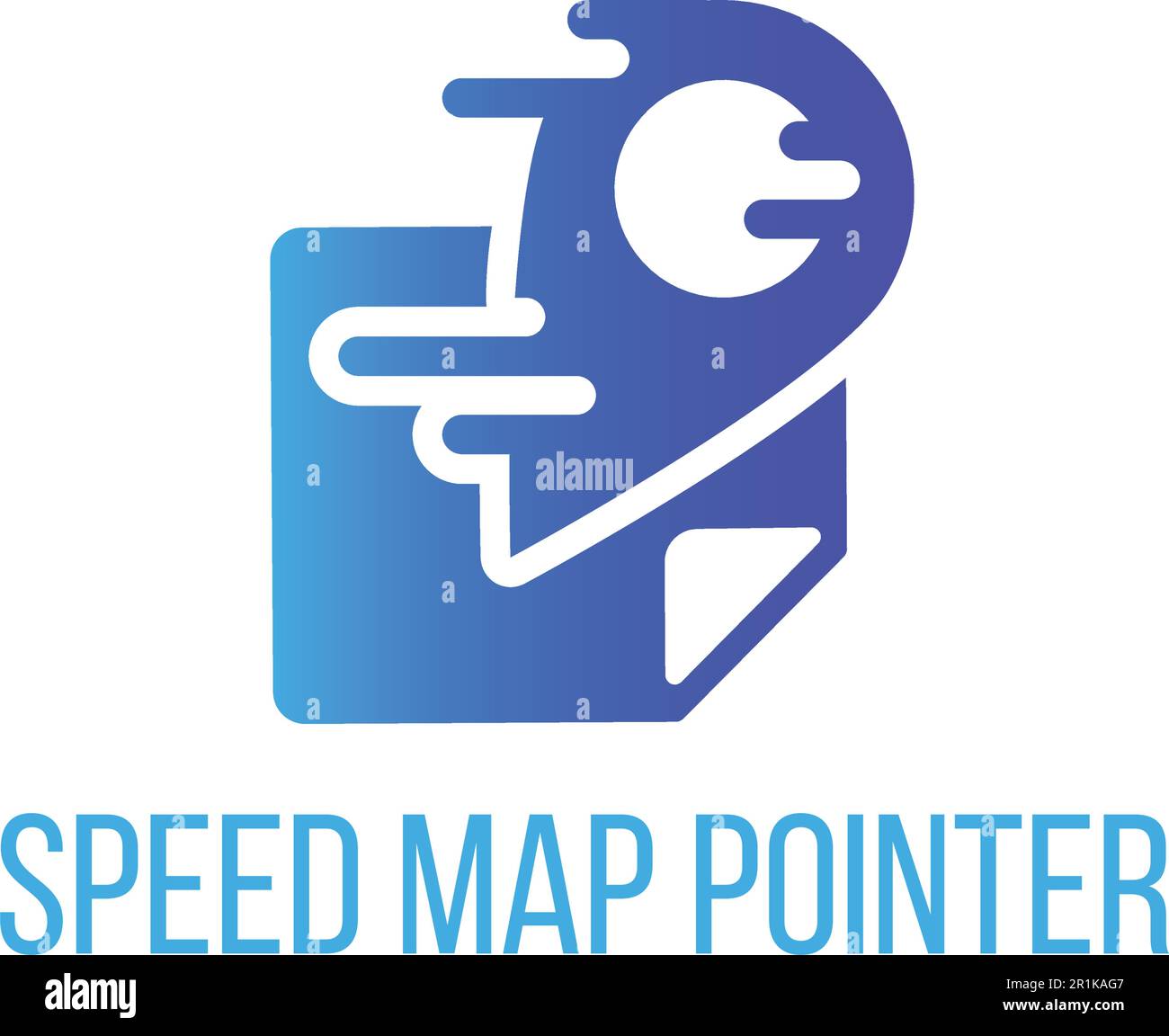 Speed map pointer lettering vector icon design. Flat GPS navigator ...