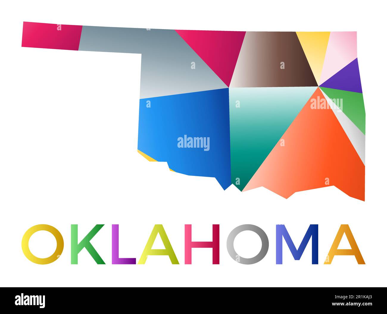 United america isolated map oklahoma Stock Vector Images - Alamy