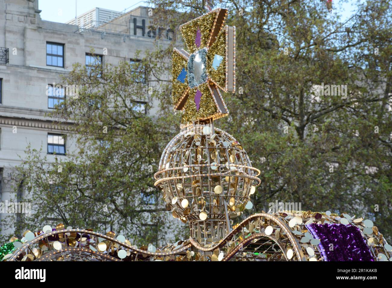 Giant Royal crown at Marble Arch Stock Photo - Alamy