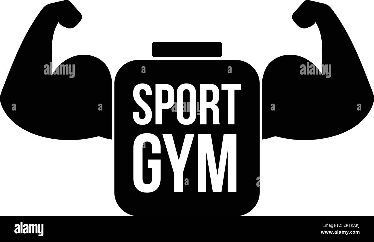 Sport gym vector logo concept. Digital muscles illustration. Fitness ...