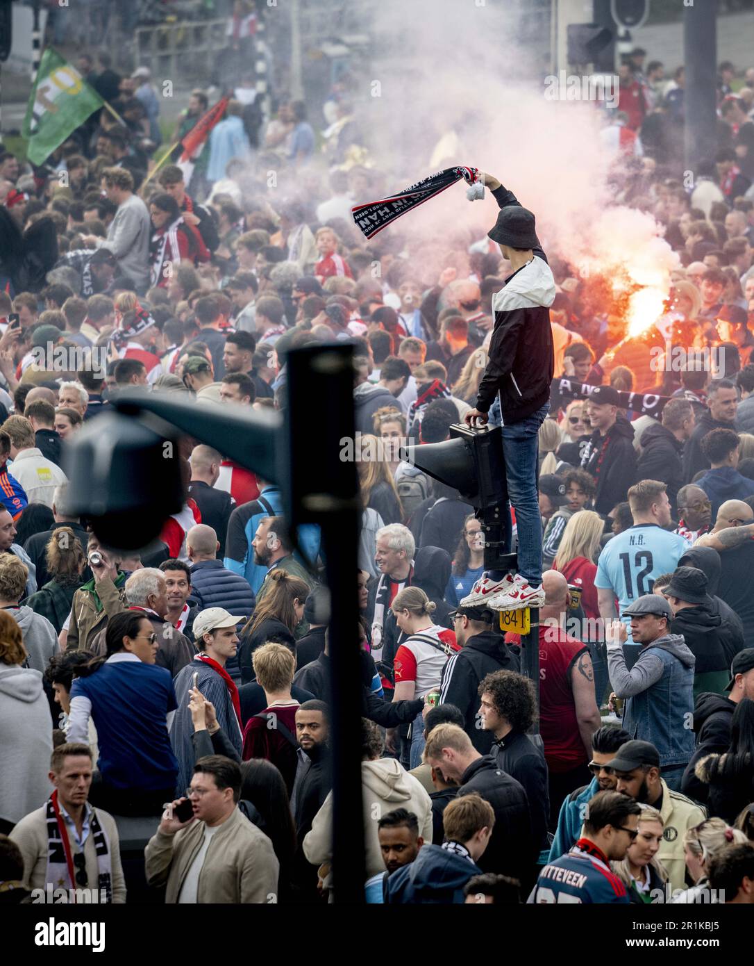 ROTTERDAM - Feyenoord fans in the city center after their club's win ...
