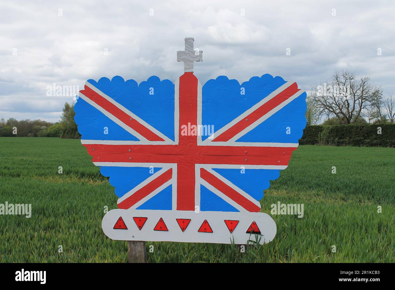 Giant Union Flag in the shape of a crown to celebrate King Charles The ...