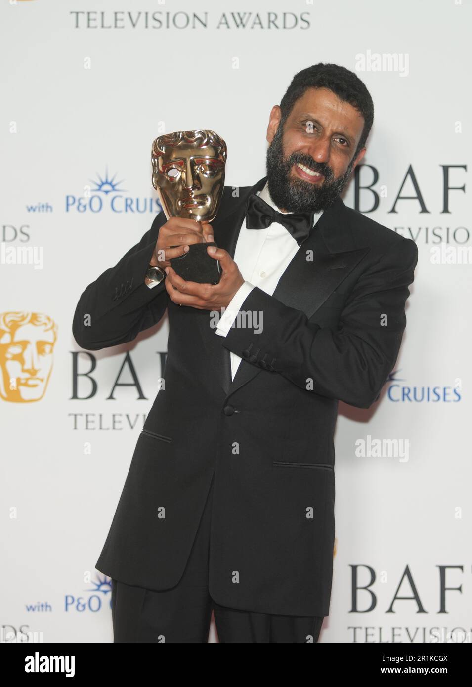 Adeel Akhtar with the award for Supporting Actor, Sherwood at the Bafta ...