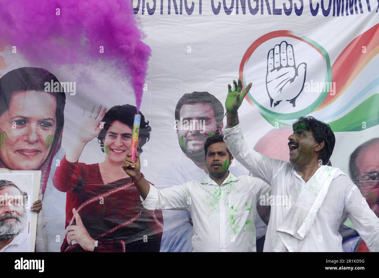 May 13, 2023, Kolkata, India: Congress workers celebrates party's win ...
